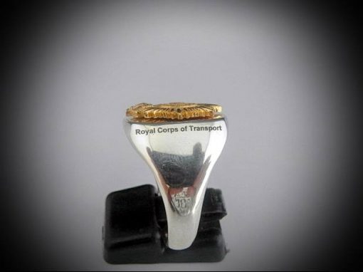 Royal Corps Transport Oxidized Silver Emblem Ring