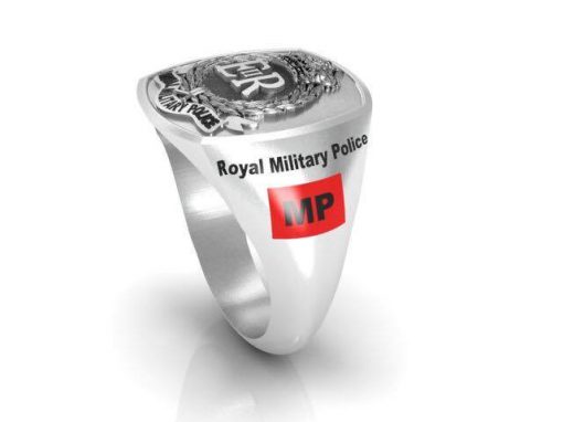 Royal Military Police Bespoke Sterling Silver Ring Oxidized Emblem