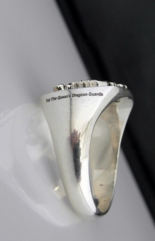1st The Queen's Dragoon Guards Bespoke Sterling Silver Ring