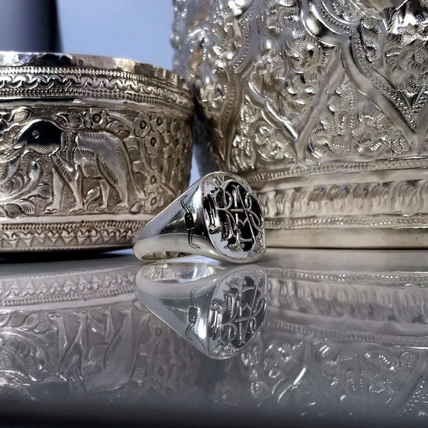 RAOB Bespoke Sterling Silver Ring with Oxidized Emblem - Sir Yes Sir ...